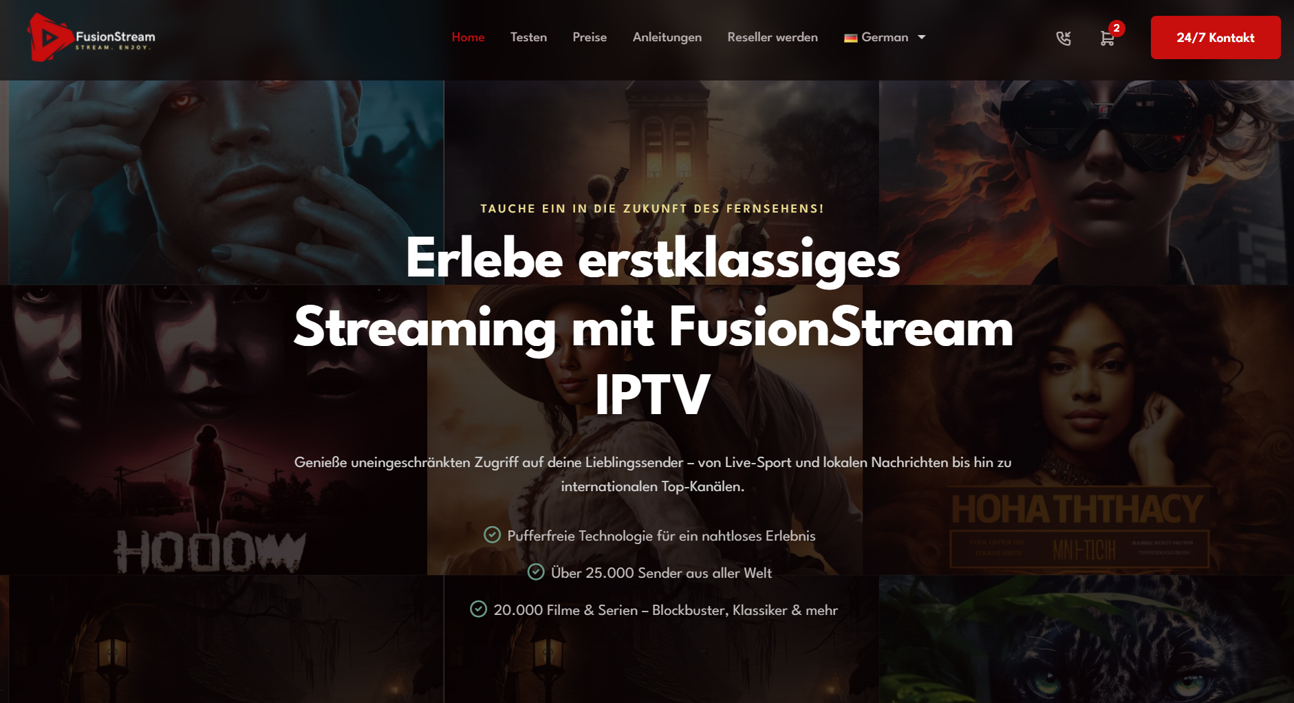 Premium IPTV Service mit 10.000+ Sendern in Full-HD & 4K